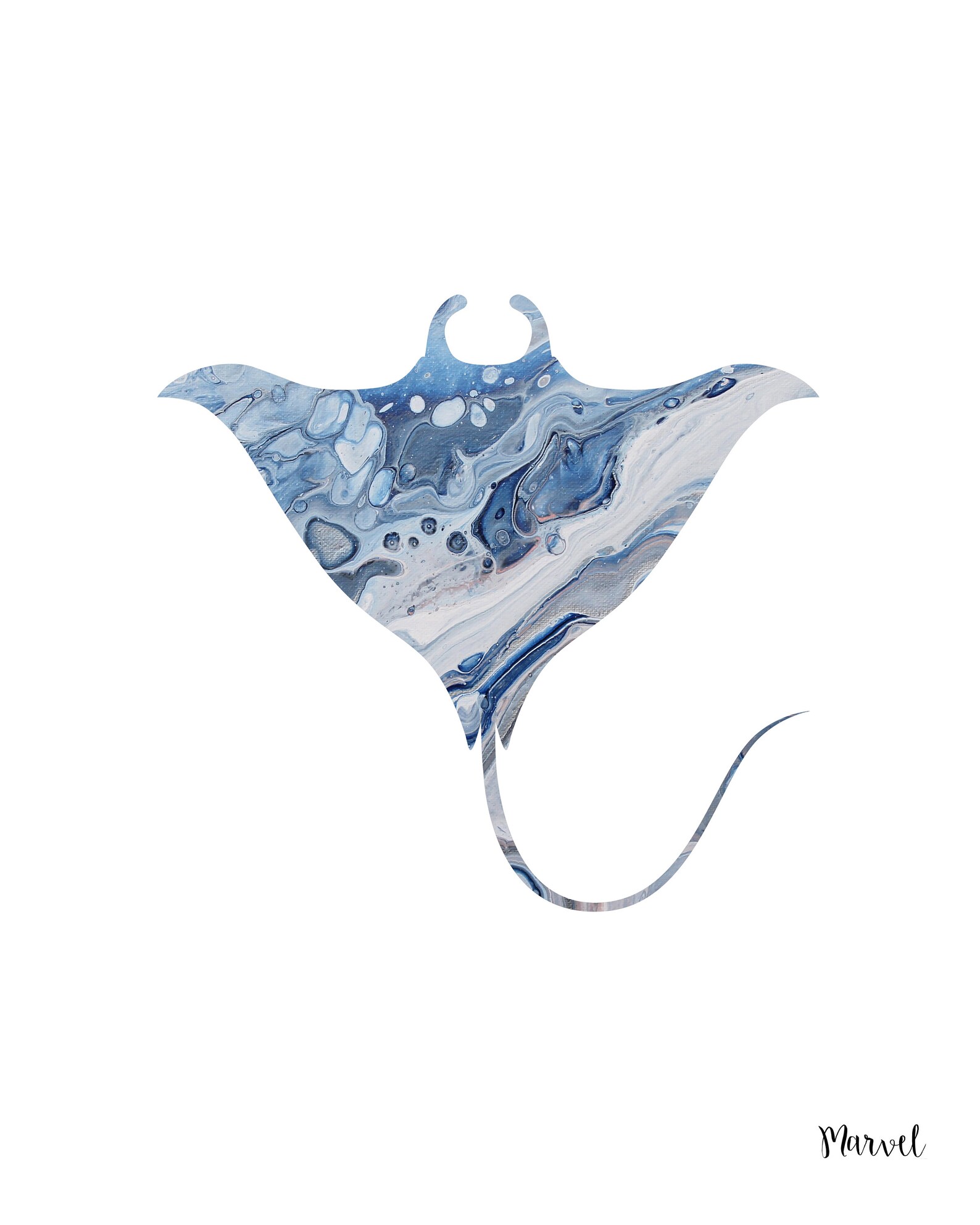 Stingray Art Print, Stingray Print, Sea Animals Art, Stingray Poster ...