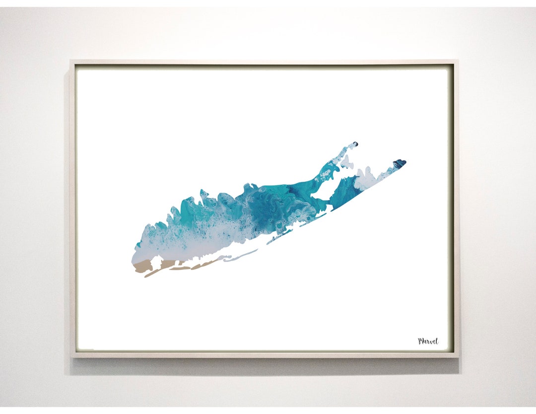 Long Island Paper Print, Long Island Wall Art, New York Art Print, Map ...