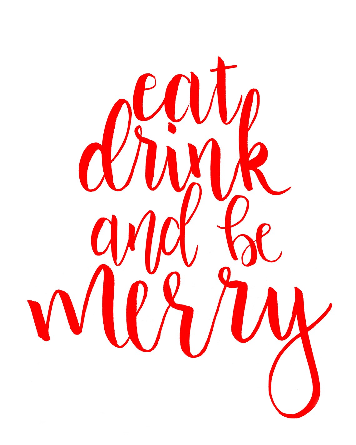 Eat Drink and Be Merry Quote Christmas Printable Décor mural - Etsy France
