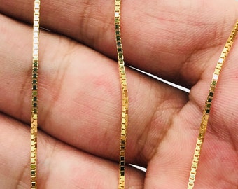 14k gold box chain | Etsy