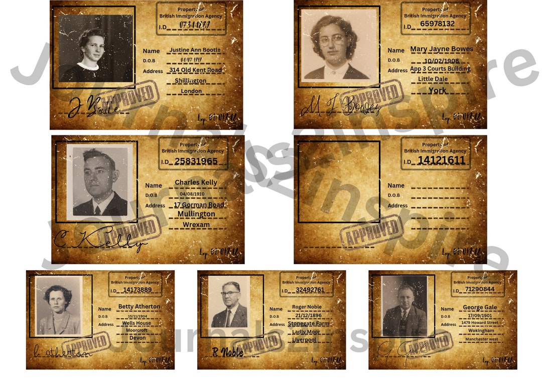 Vintage I.D Cards - Etsy