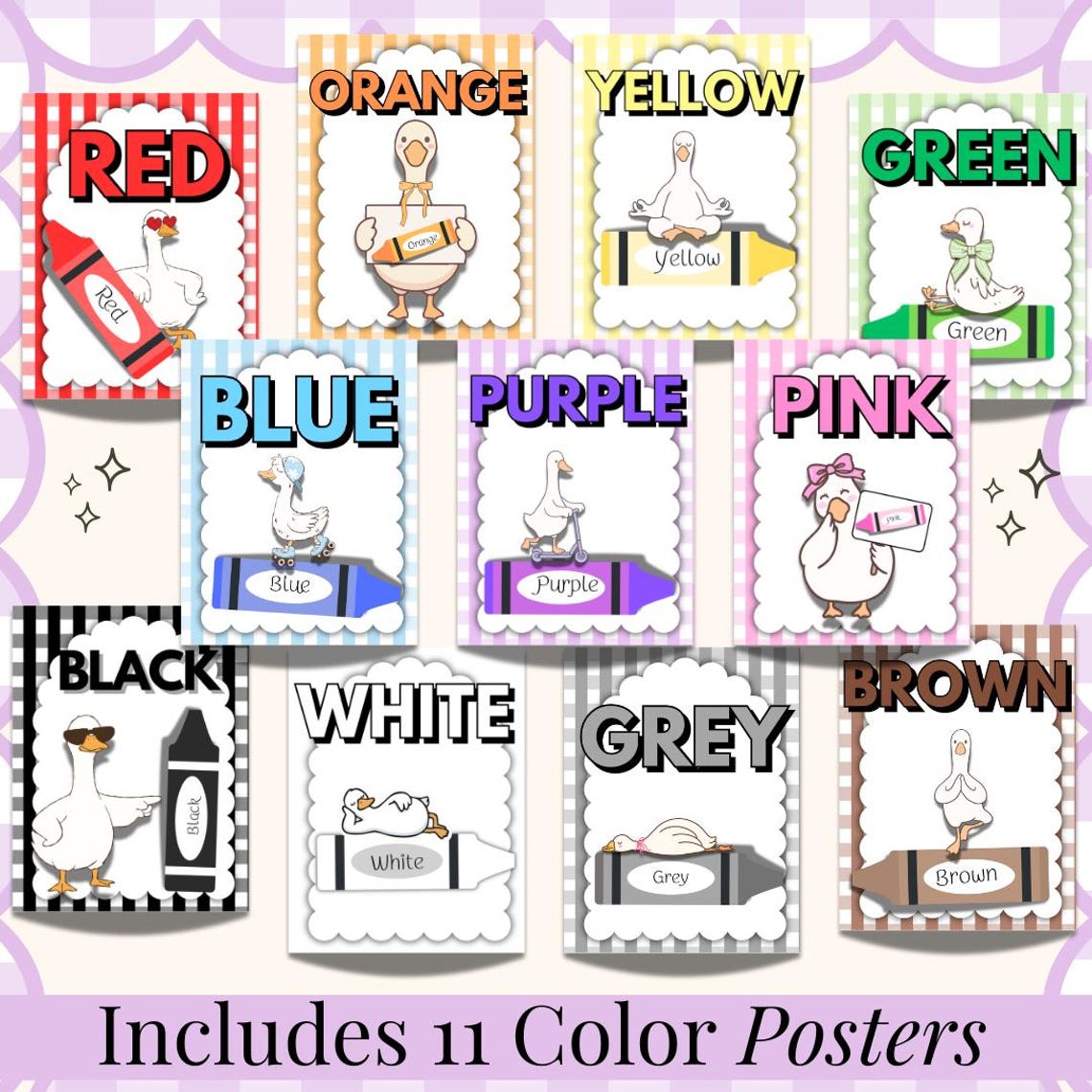 Color Posters Printable Classroom Color Posters for Preschool or ...