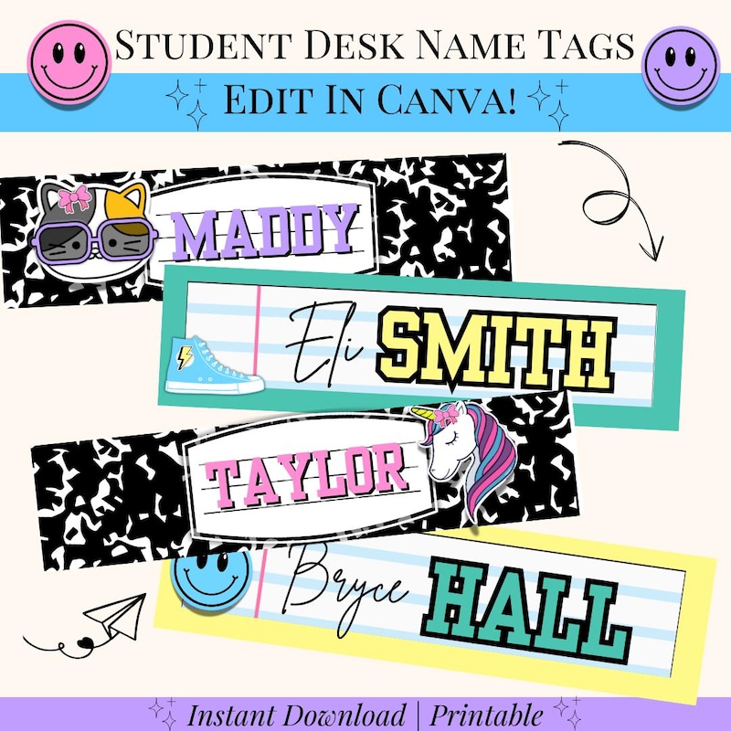 Classroom Name Tags - Etsy