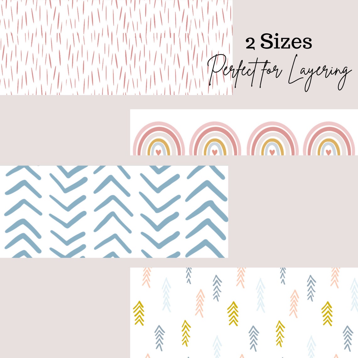 Boho Bulletin Board Borders Printable Set of 8 Instant Download Boho ...