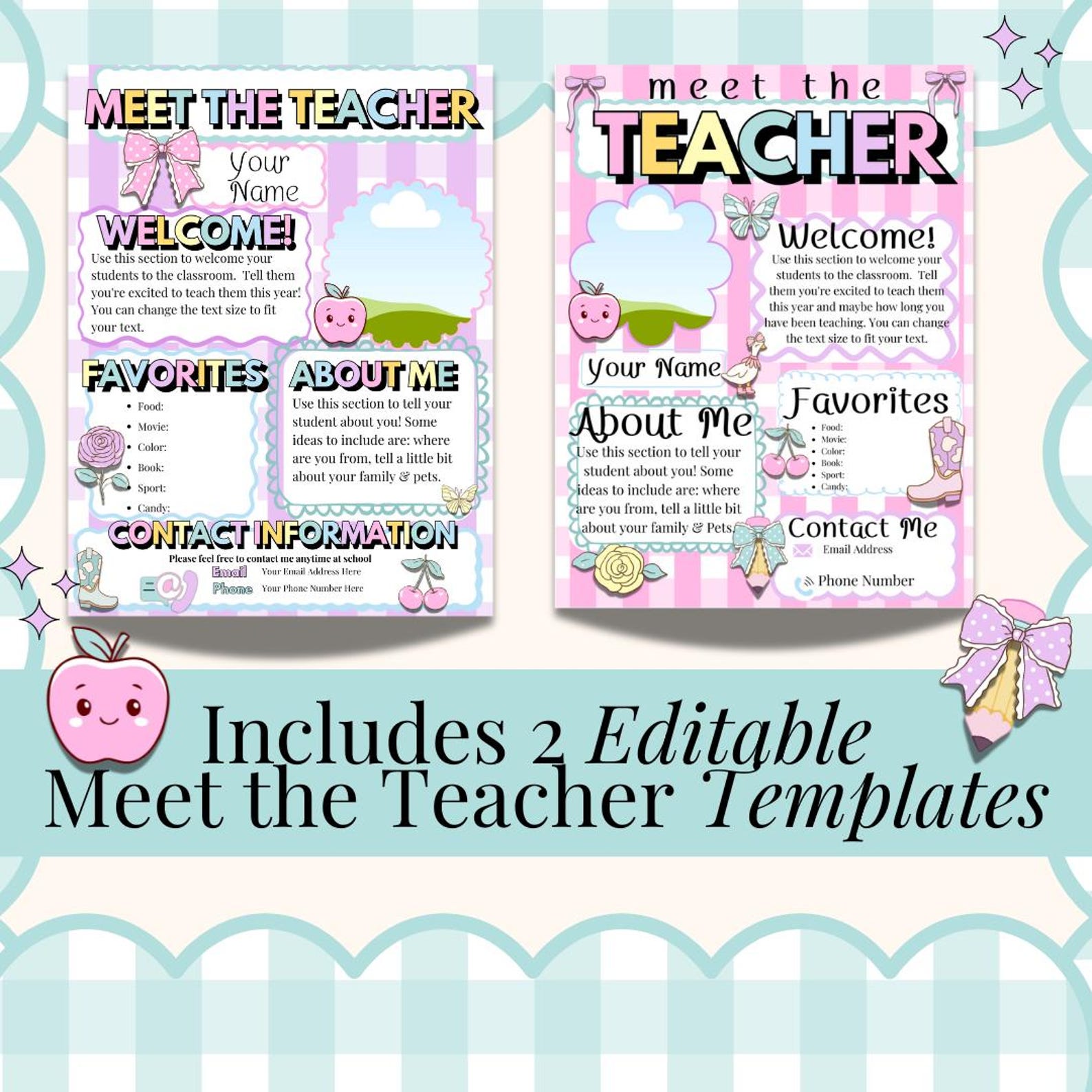 Meet the Teacher Template Editable Pastel Meet the Teacher Canva ...