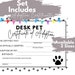Desk Pet Adoption Certificate and Printable Set for Classroom Instant ...