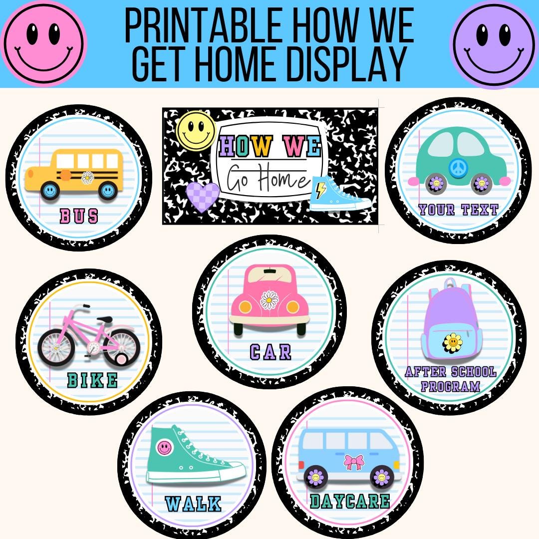 How We Go Home Classroom Posters: Editable Dismissal Chart (digital ...