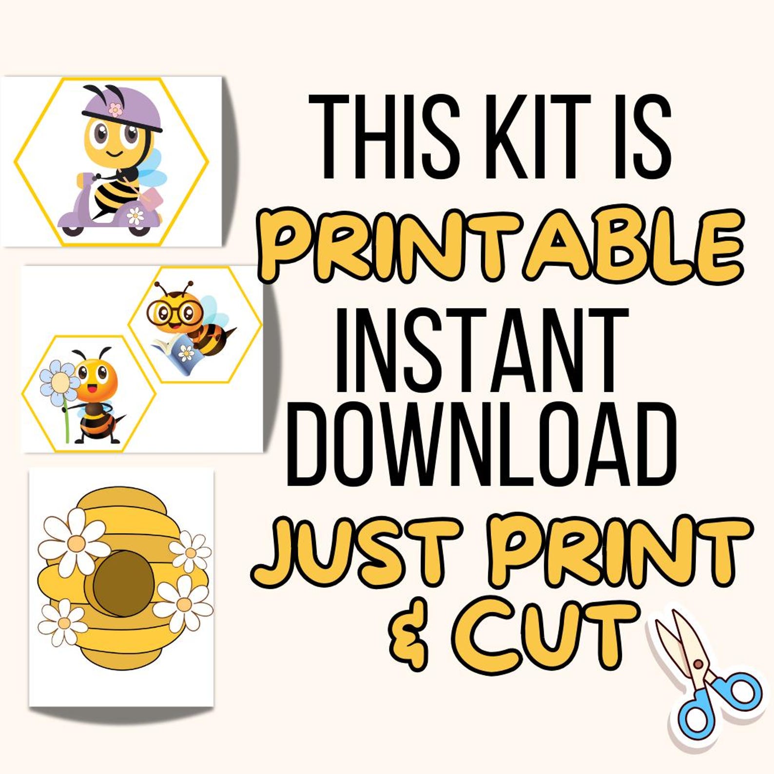 Back to School Classroom Door Decor Kit Printable Bee Classroom Decor ...