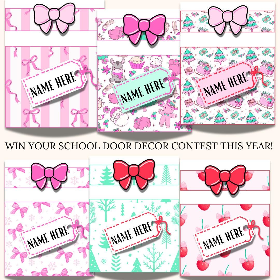 Christmas Classroom Door Decor Kit Positive Holiday Classroom Door ...