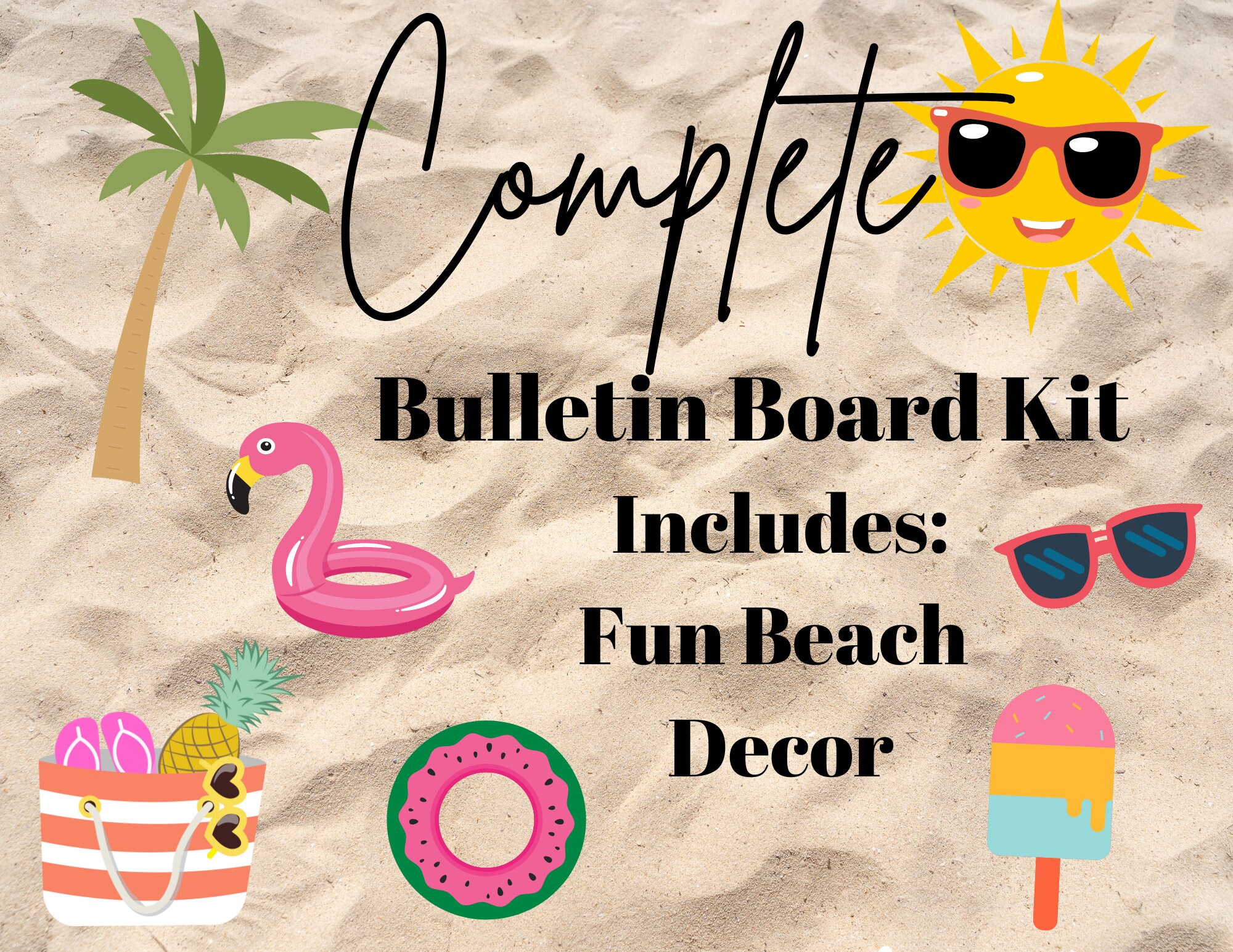 Summer Bulletin Board Kit Printable Instant Download - Etsy Canada