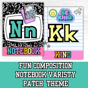 Alphabet Posters Classroom Printable Composition Notebook Classroom ...