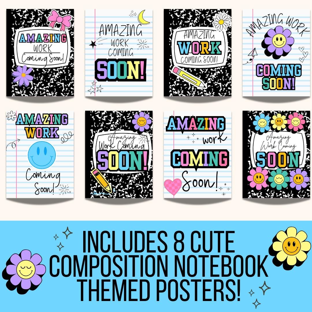 Amazing Work Coming Soon Posters Classroom Printable Composition ...