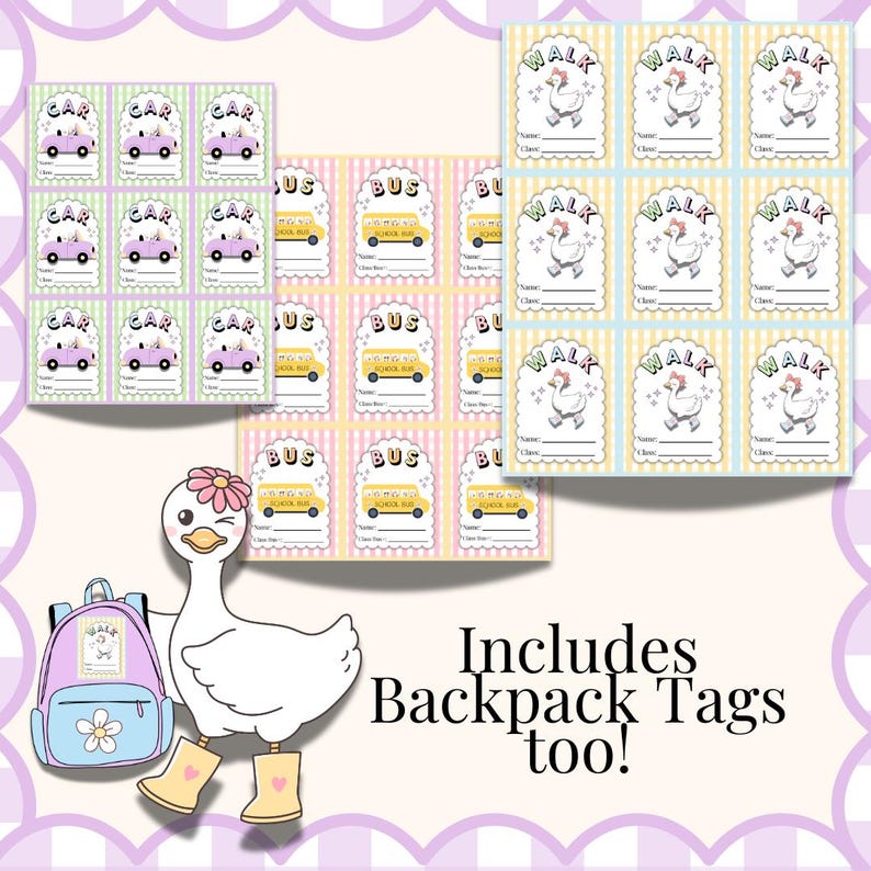 How We Go Home Classroom Posters Silly Goose Theme Printable Editable ...