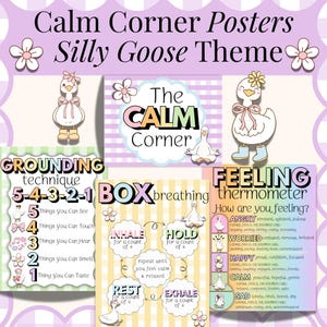 Calm Corner Classroom Posters Printable Silly Goose Classroom Theme ...