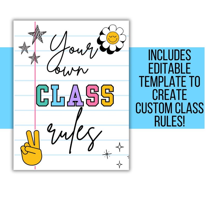 Classroom Expectations and Classroom Rules Printable Signs Classroom ...