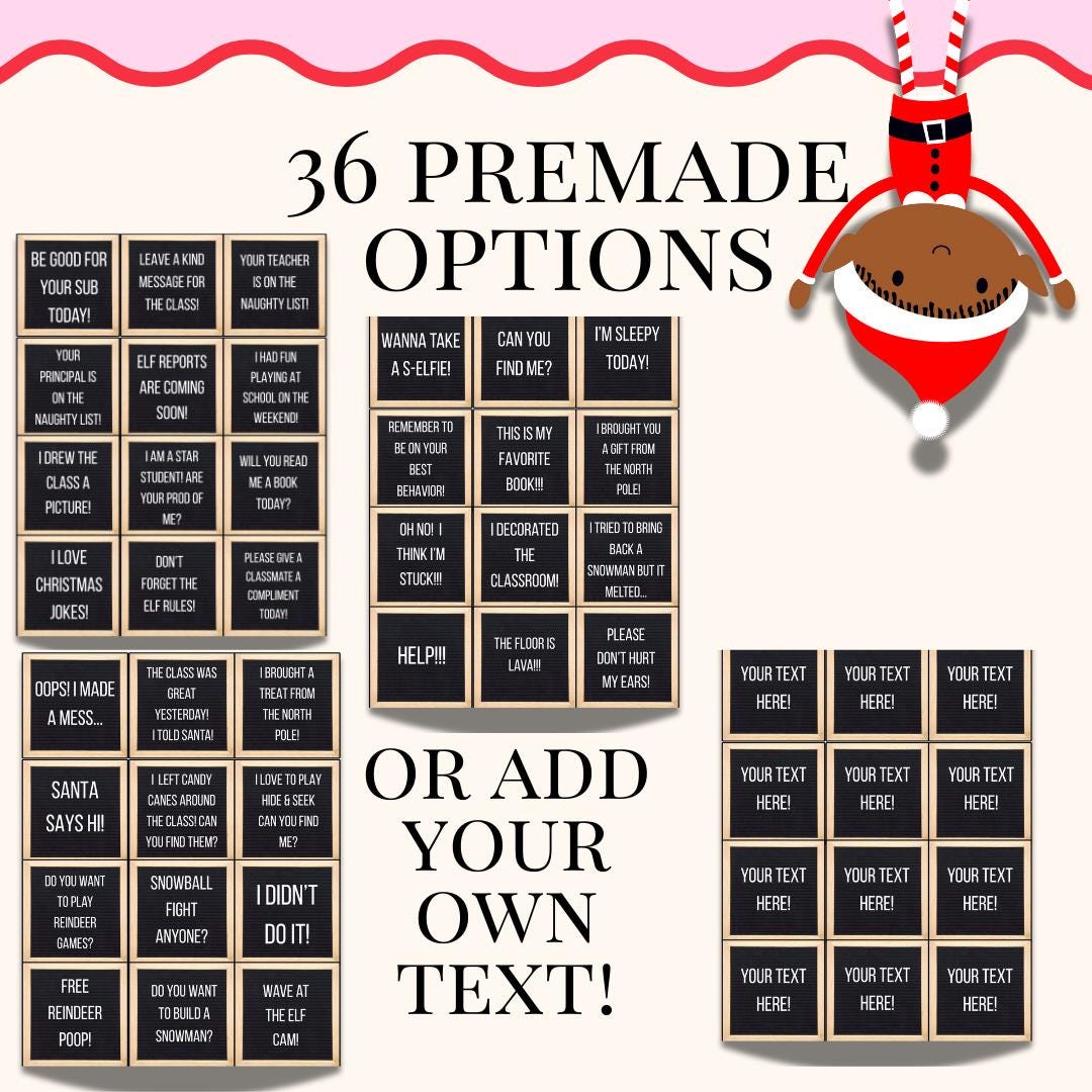 Classroom Elf Notes Printable for Students Magical Elf Note Cards ...