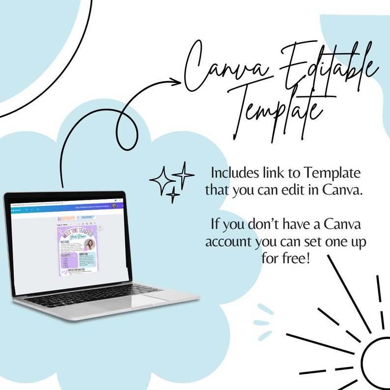 Pretty Pastel Meet the Teacher Template | Editable| Instant Download ...