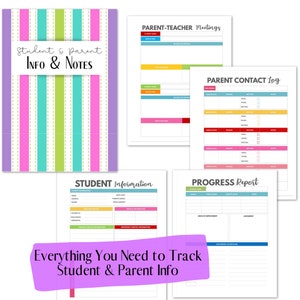 Teacher Planner | PRINTABLE SET | Undated | Large 8.5" X 11" Instant ...