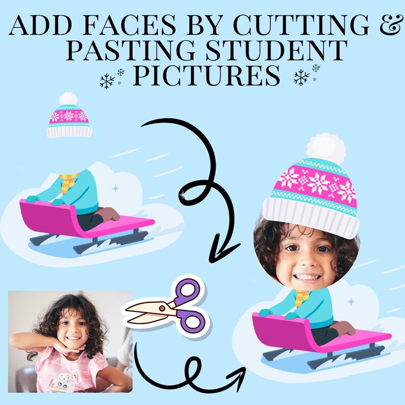 Christmas Classroom Door Decor Kit Printable Winter Bulletin Board ...