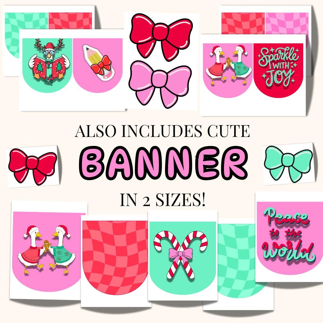 Christmas Classroom Door Decor Kit Printable Geese Classroom Door ...