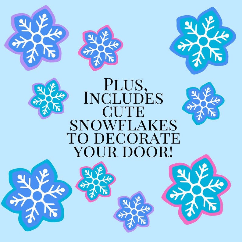 Snowmen Classroom Door Decor Kit Printable Christmas Bulletin Board ...