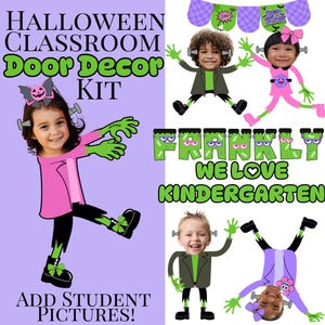 Frankenstein Halloween Classroom Door Decor Kit Printable Cute ...