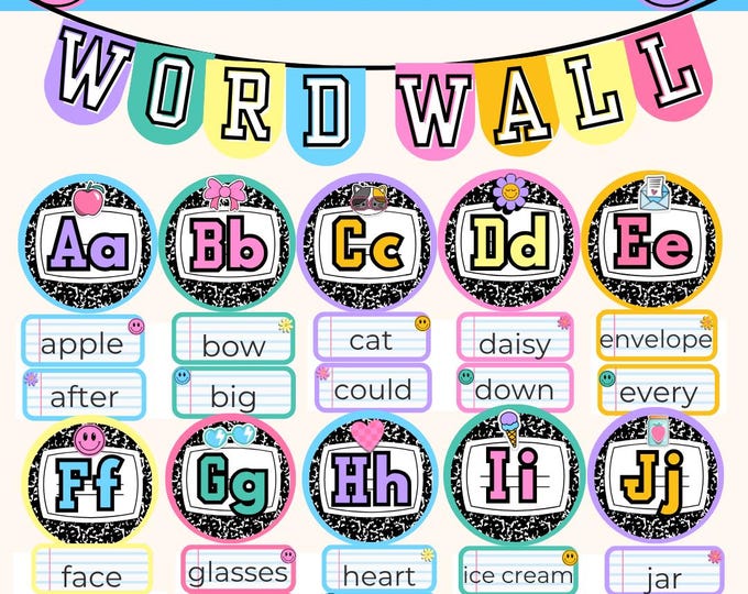 Retro Pastel Classroom Posters | Varsity Patch - Etsy Canada