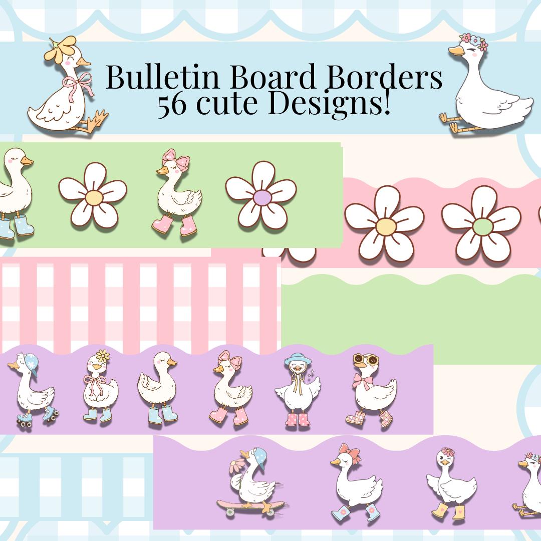Bulletin Board Borders Printable Silly Goose Theme Classroom Decor ...