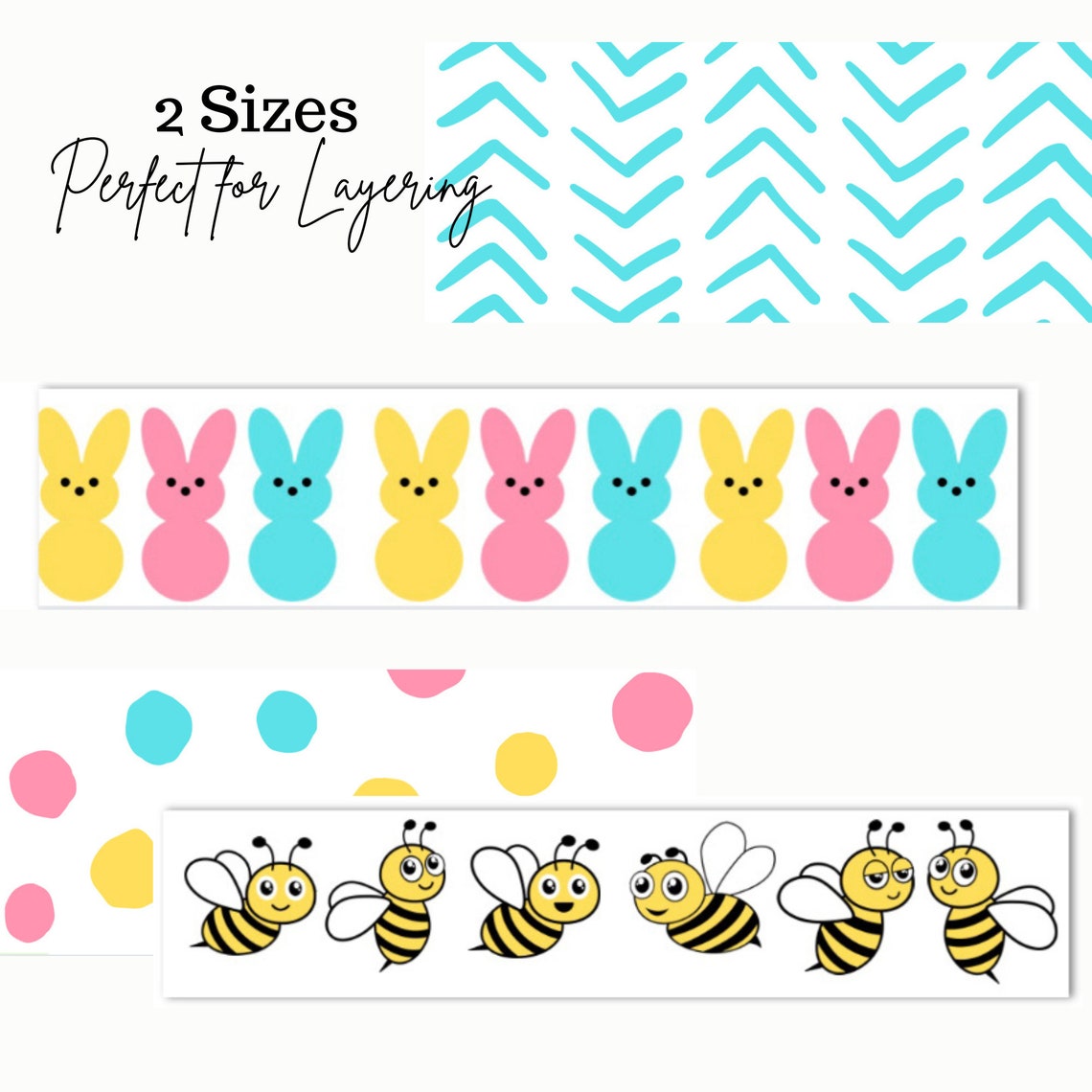 Spring Bulletin Board Borders | Printable Set of 8 | Instant Download ...