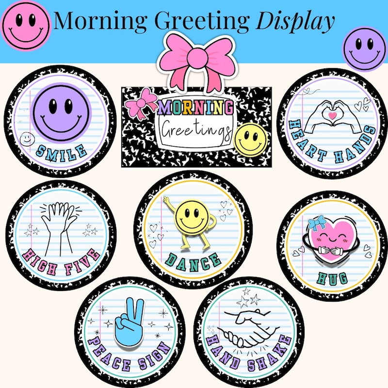Greetings Chart Classroom - Etsy