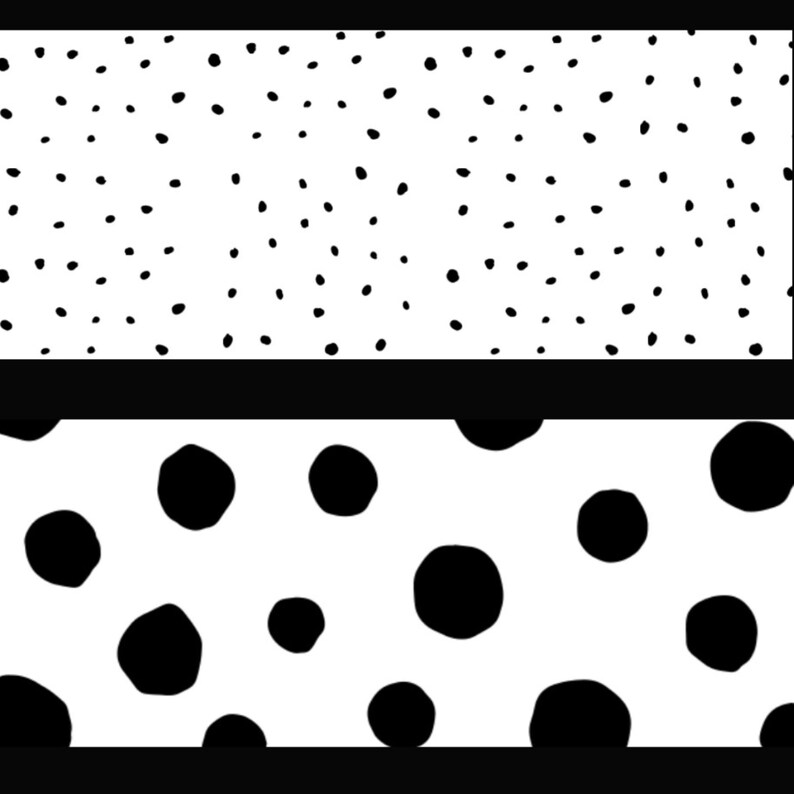 Printable Bulletin Board Borders Modern Black and White Set of 8 ...