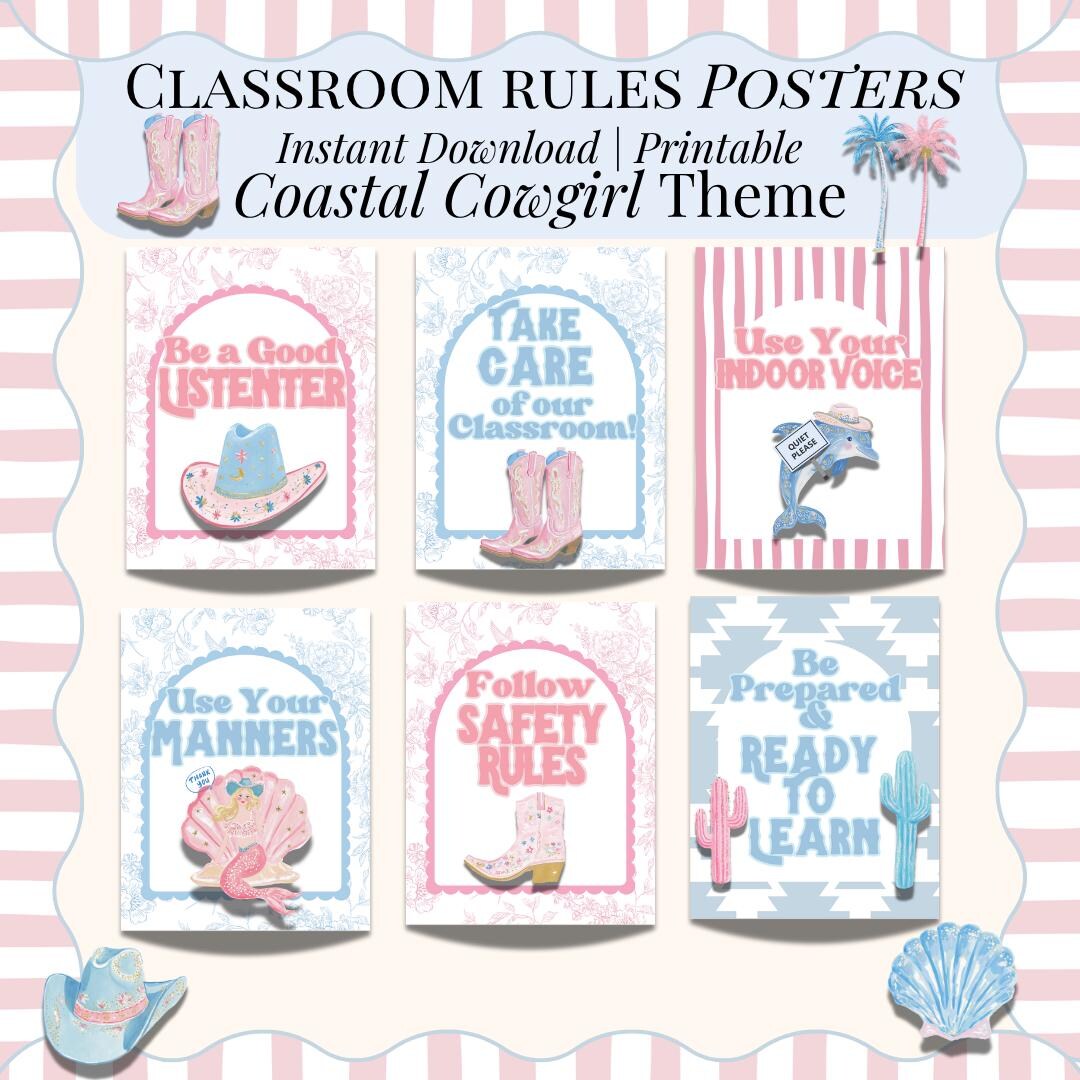 Classroom Expectations and Classroom Rules Printable Signs Classroom ...