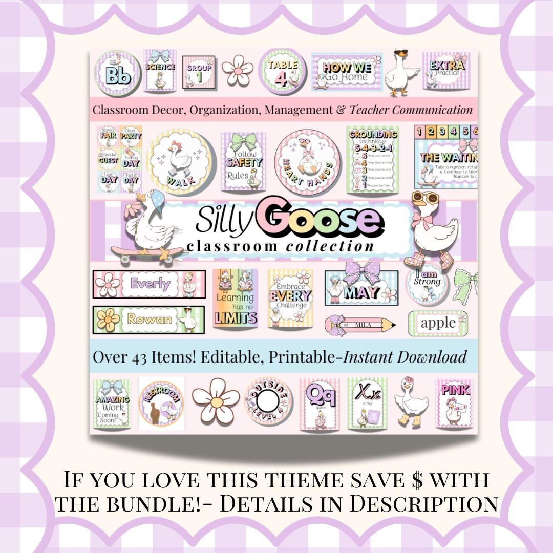 Shape Posters for Classroom Printable Silly Goose 2D Shape Posters and ...
