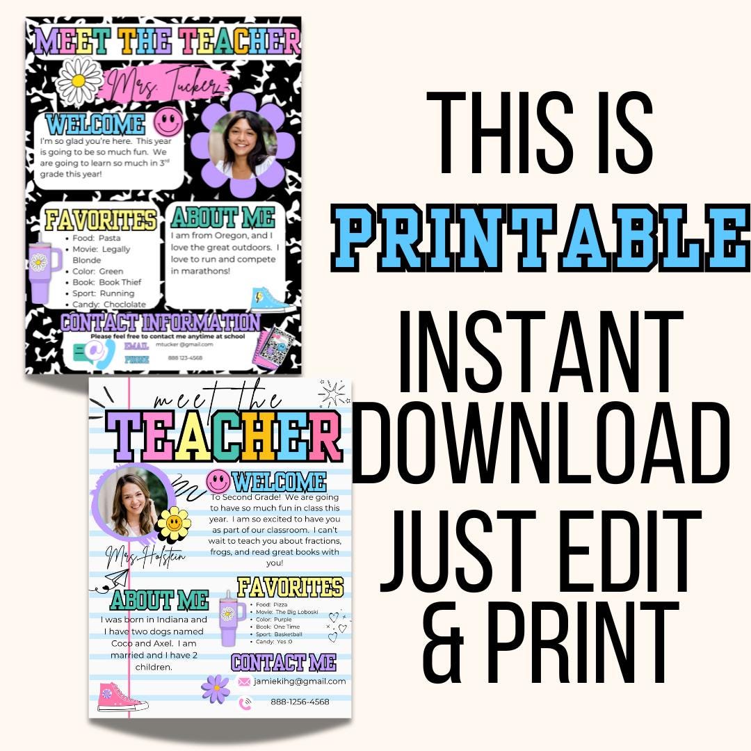 Editable Meet the Teacher Template: Composition Notebook Theme ...