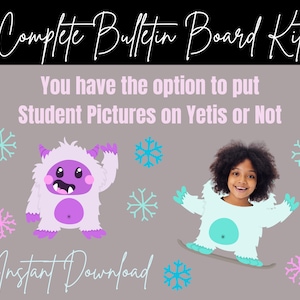 Yeti Winter Classroom Bulletin Board Kit Printable Bulletin Board ...