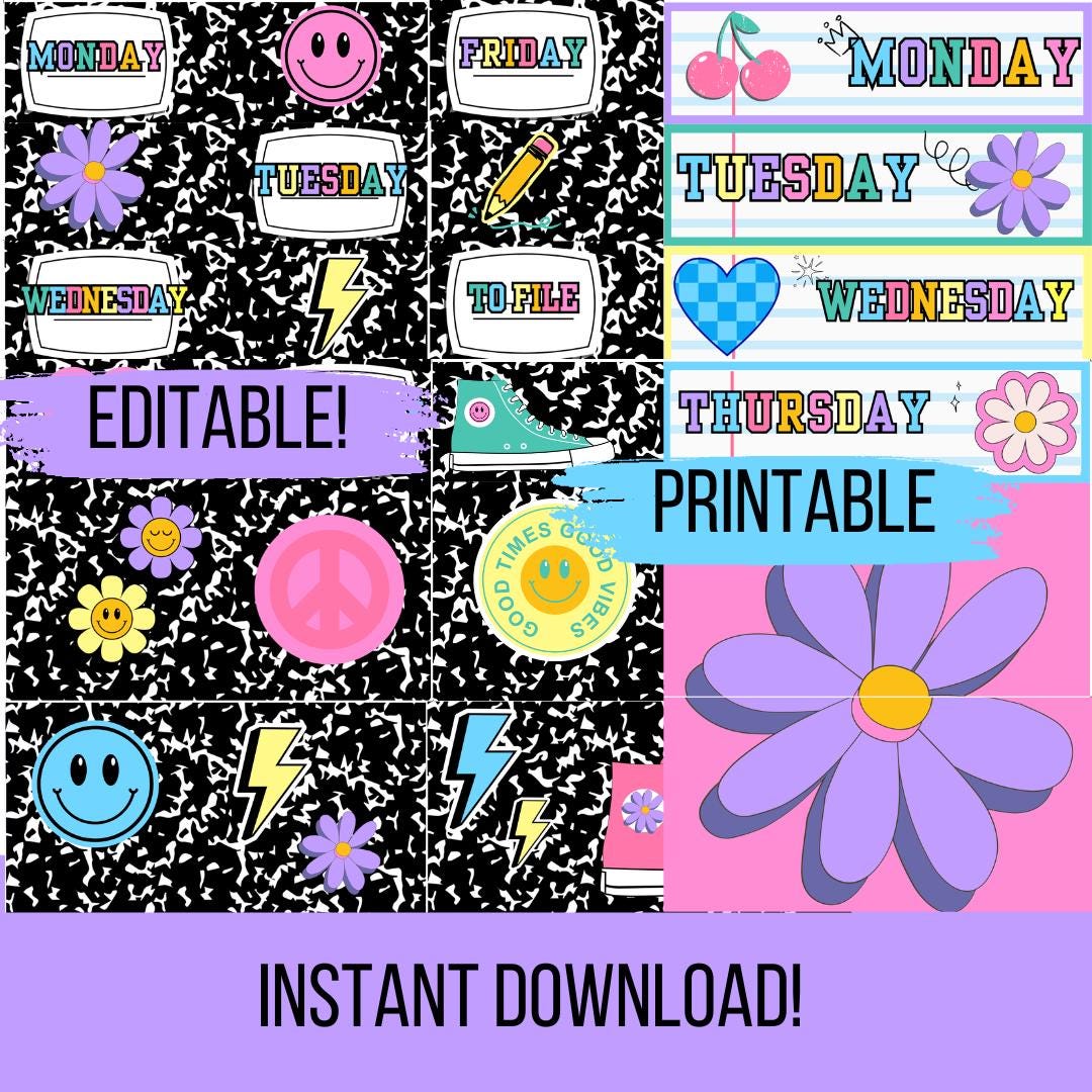 Rolling Cart Labels Editable 10 and 12 Drawer Teacher Cart Labels ...