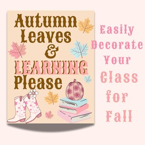 Classroom Posters Fall Printable Western Classroom Decor Fall Posters ...