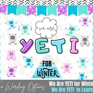 Yeti Winter Classroom Bulletin Board Kit Printable Bulletin Board ...