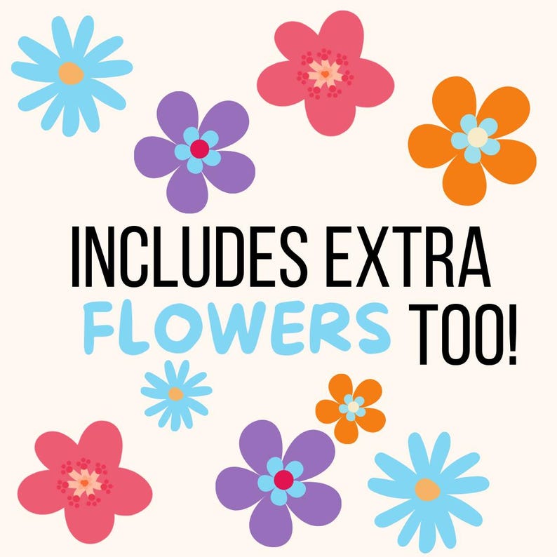 Spring Classroom Door Decor Kit Printable Flower Classroom Decor Cute ...