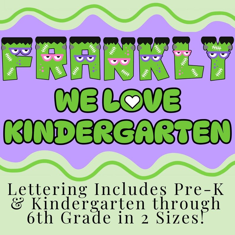 Frankenstein Halloween Classroom Door Decor Kit Printable Cute ...