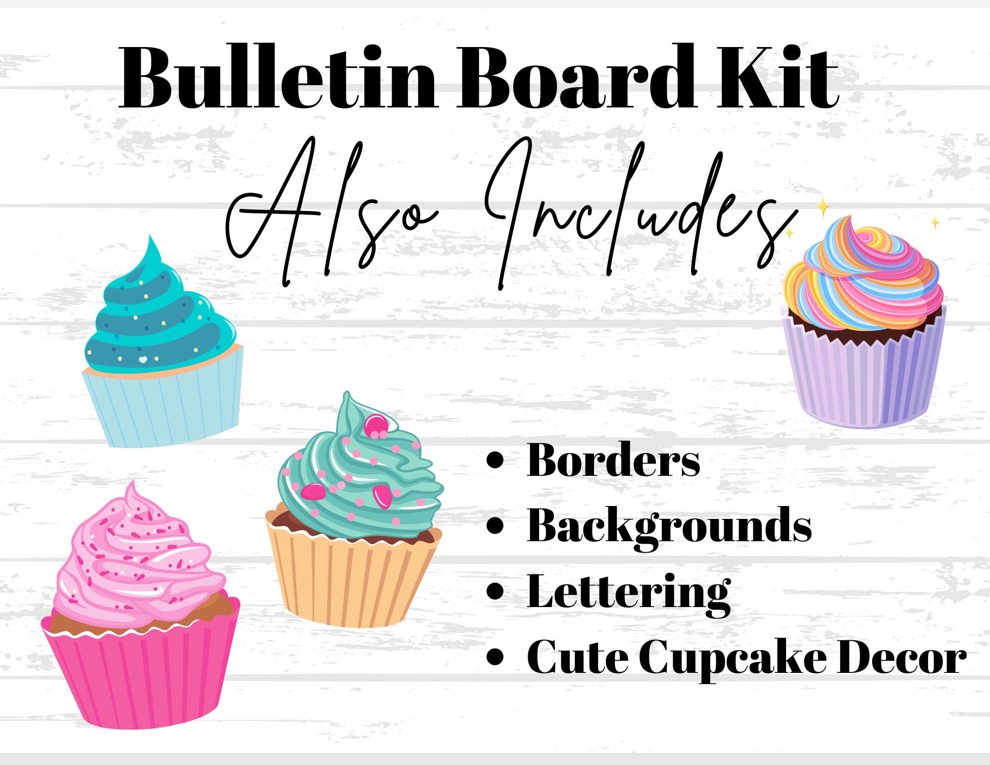 Kindness Cupcake Bulletin Board Kit Classroom Writing Activity ...
