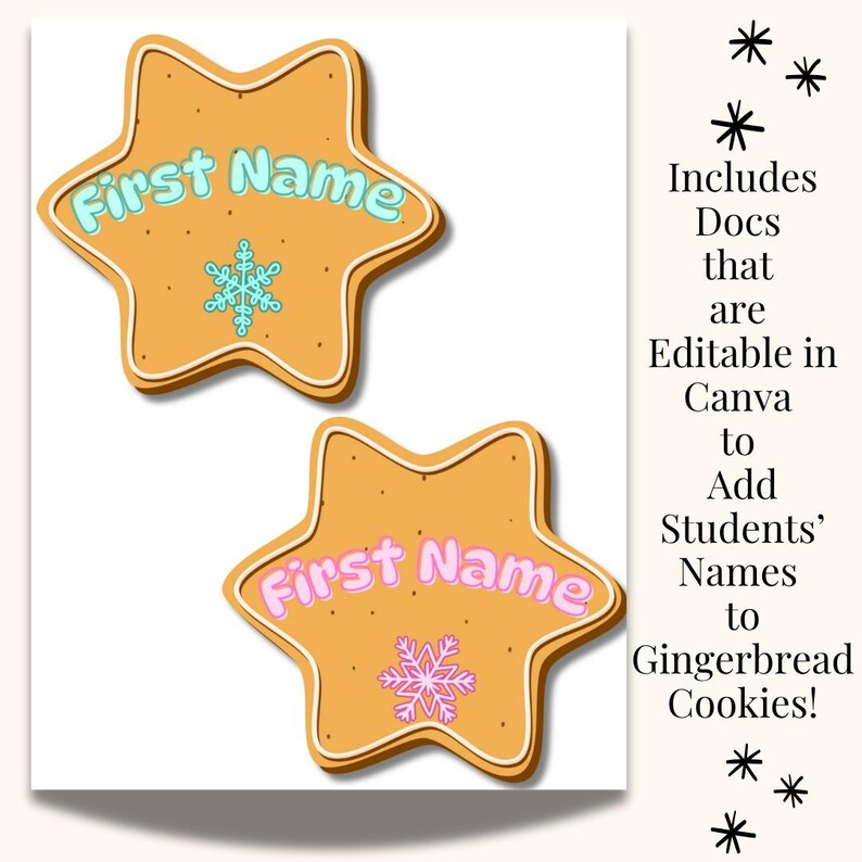 Christmas Classroom Door Decor Kit Cute Gingerbread Men Classroom Door ...