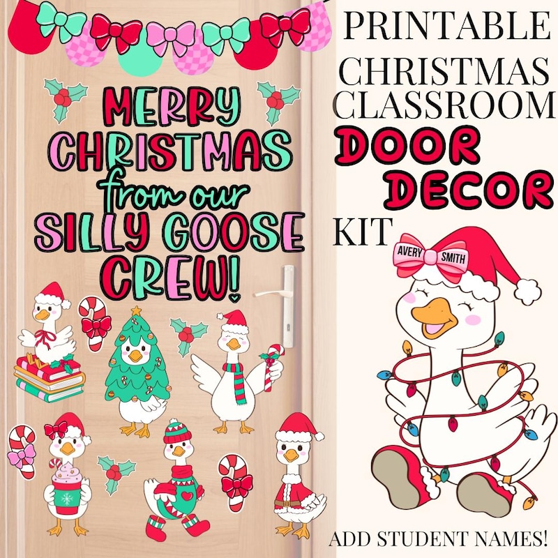 Winter Goose Classroom Door - Etsy