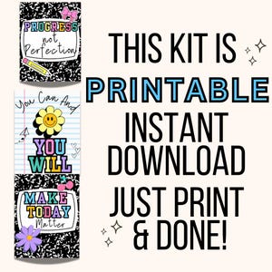 Growth Mindset Classroom Posters: Composition Notebook Theme (digital ...