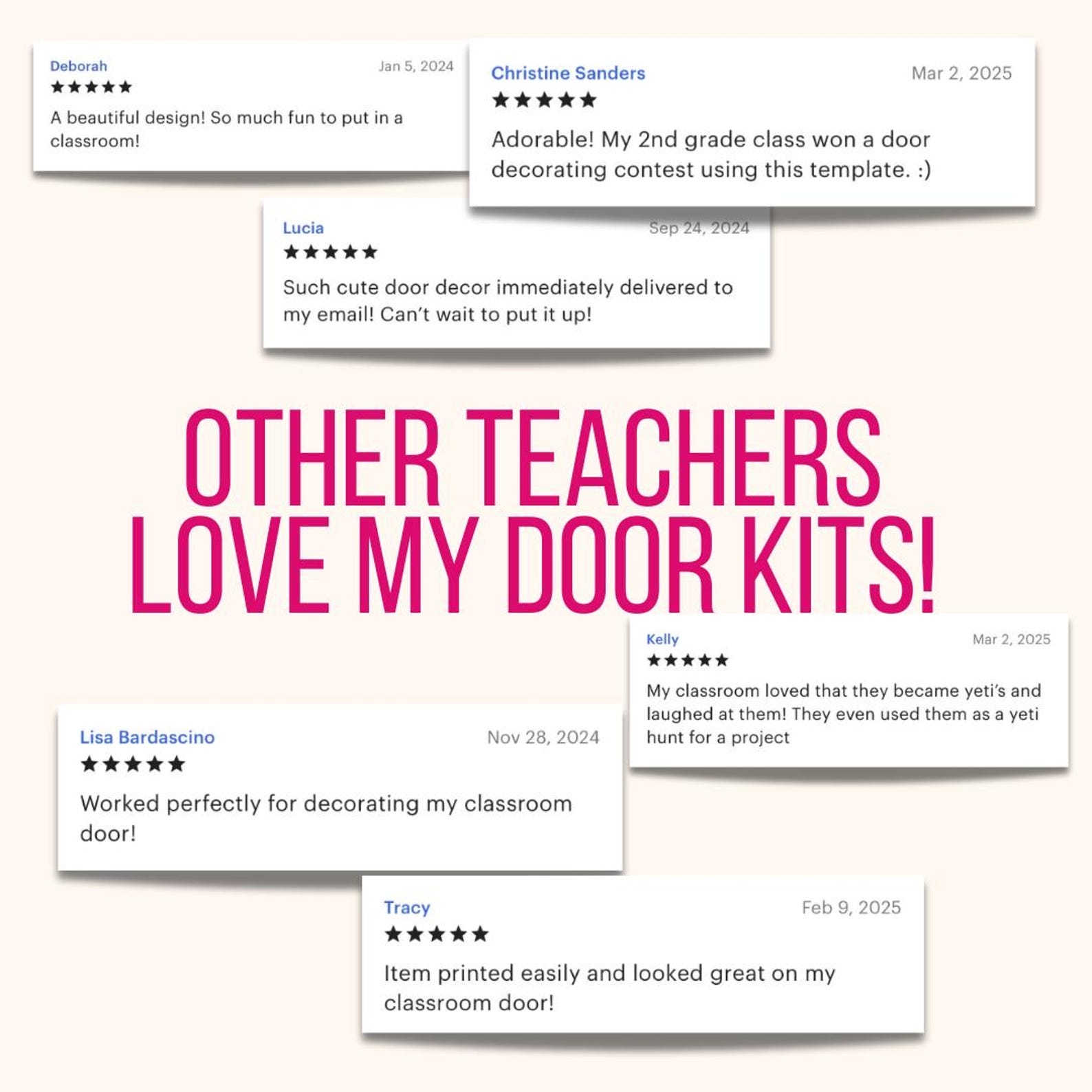 Spring Classroom Door Decor Kit Printable Flower Classroom Decor Cute ...