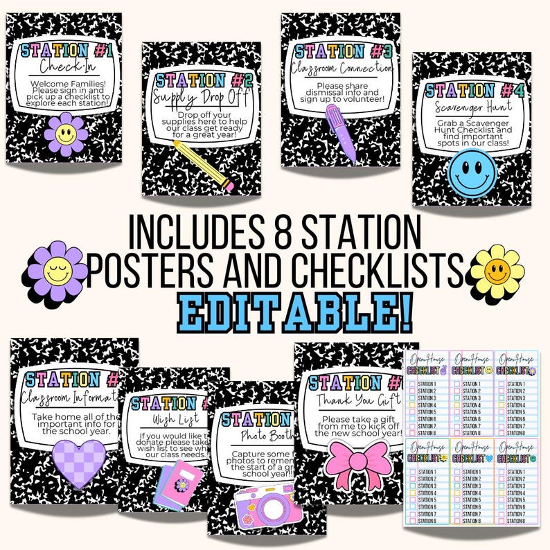 Editable Open House Template Bundle: Back to School Night, Classroom ...