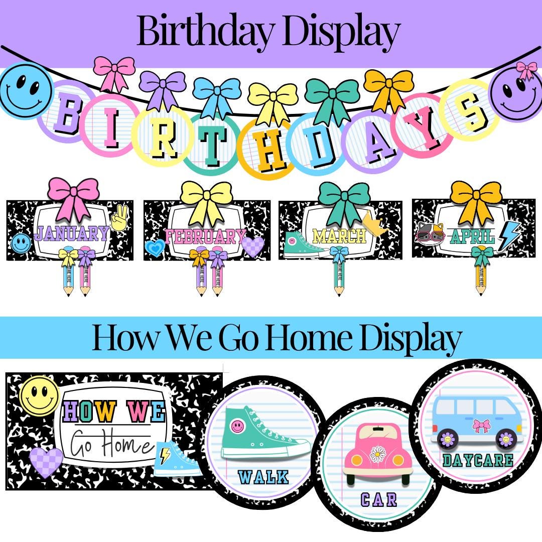 Classroom Decor Bundle Elementary Composition Notebook Classroom Theme ...