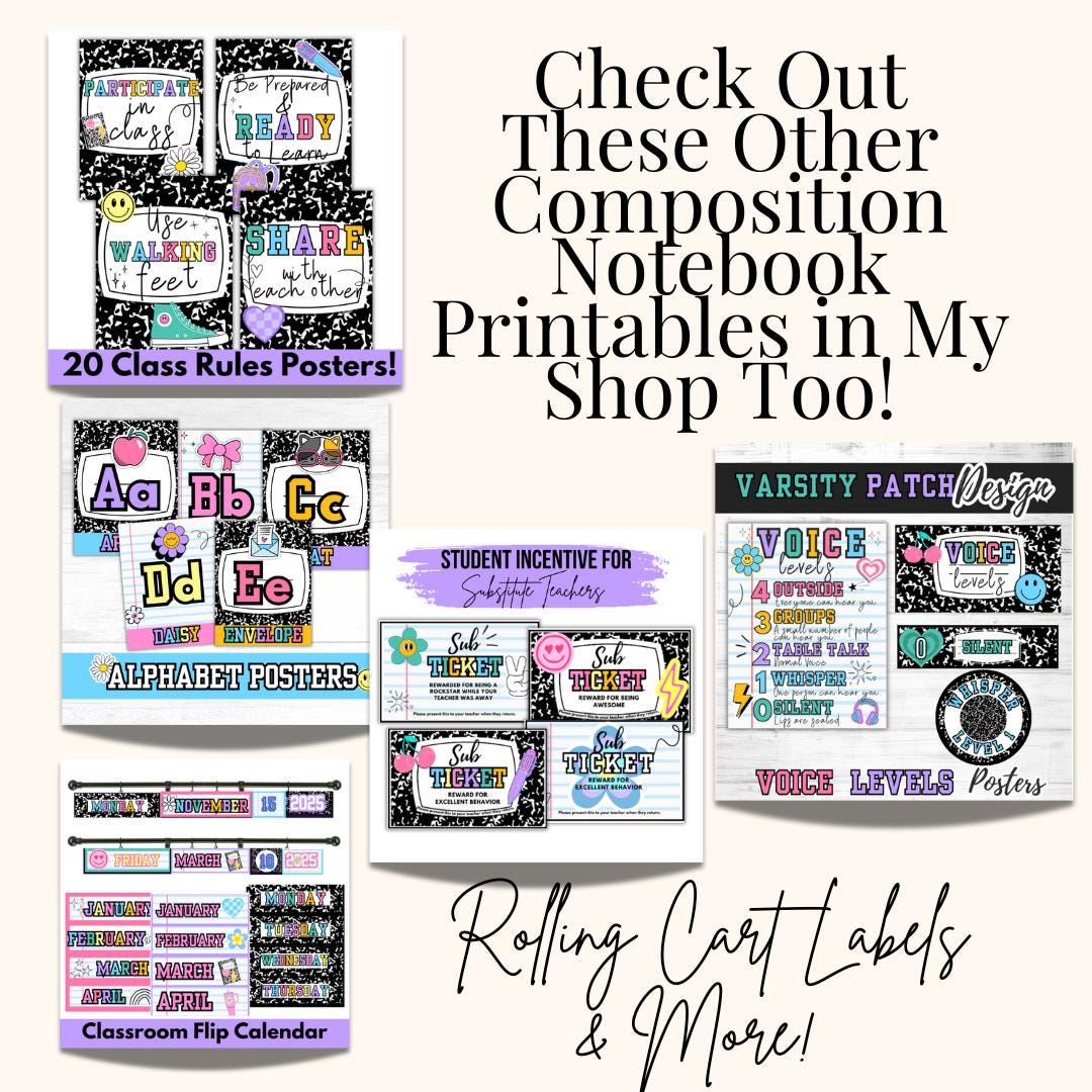Editable Classroom Newsletter Template: Composition Notebook Theme (PDF ...