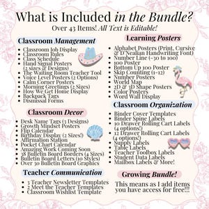 Coastal Cowgirl Classroom Bundle Elementary Classroom Decor Beachy ...