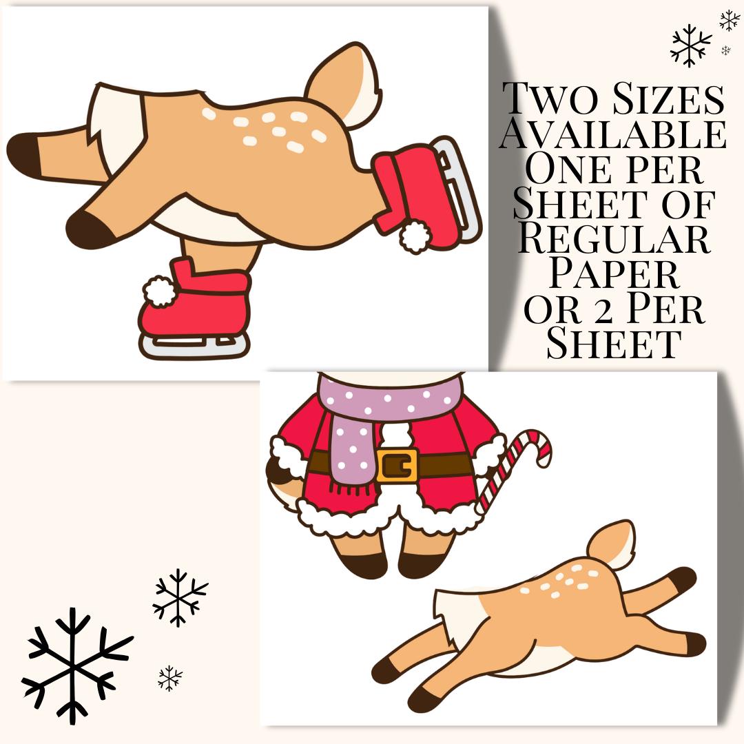 Reindeer Christmas Classroom Door Decor Kit Printable Christmas ...
